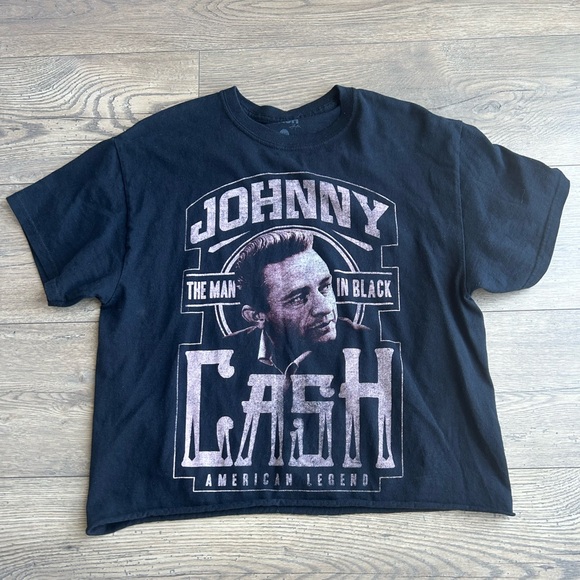Johnny Cash | Tops | Johnny Cash Black Graphic Tshirt | Poshmark